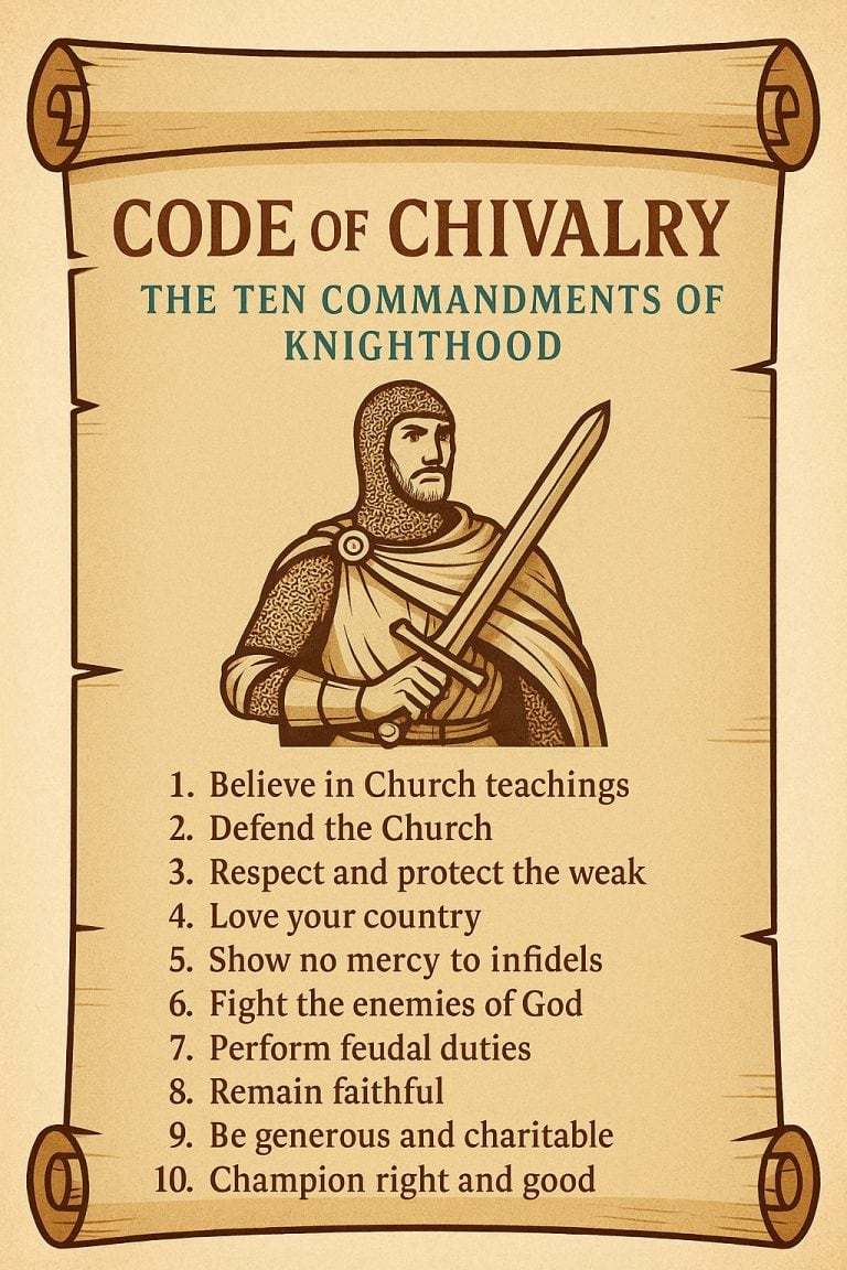 The Code Of Chivalry: Medieval Knights’ Guide To Honor, Loyalty & Justice