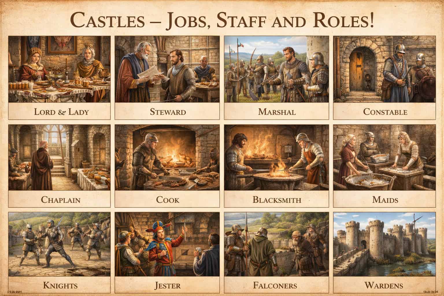 Castles - Jobs, Staff And Roles! | Medieval Chronicles